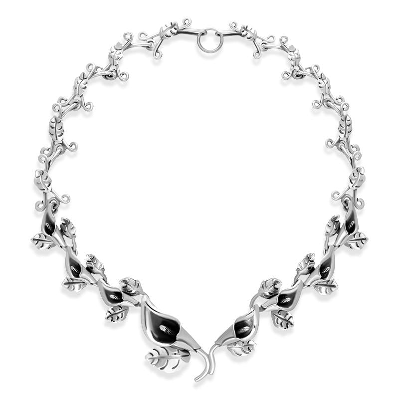 Sterling Silver Graduating Calla Lily Necklace