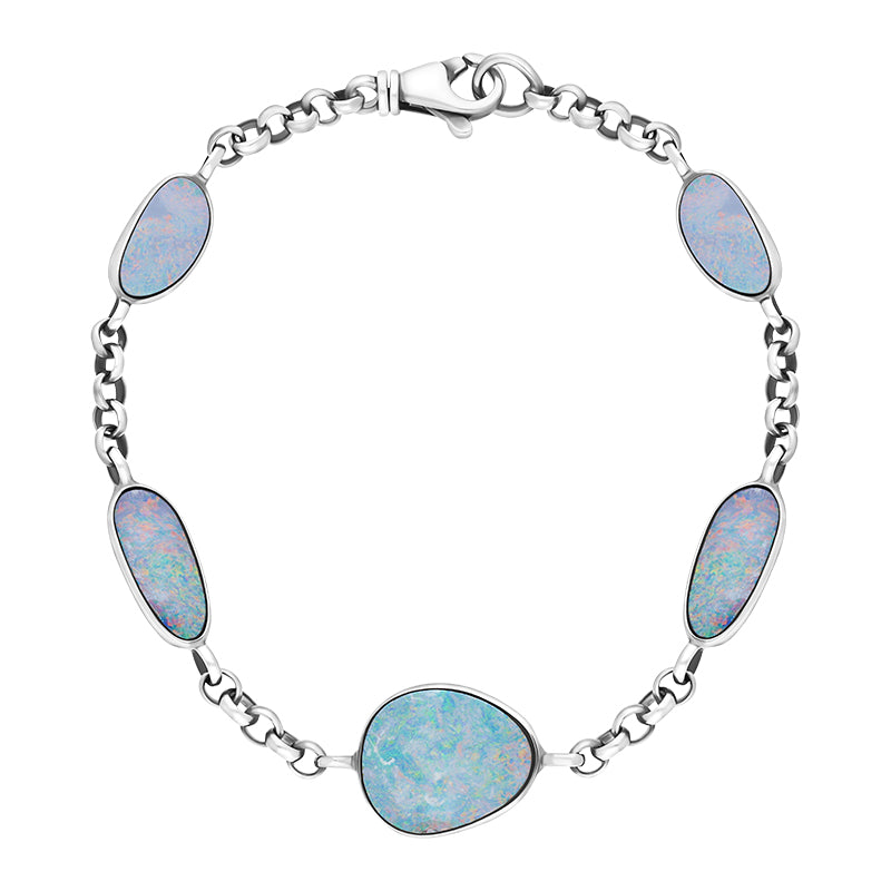 Silver and opal bracelet store