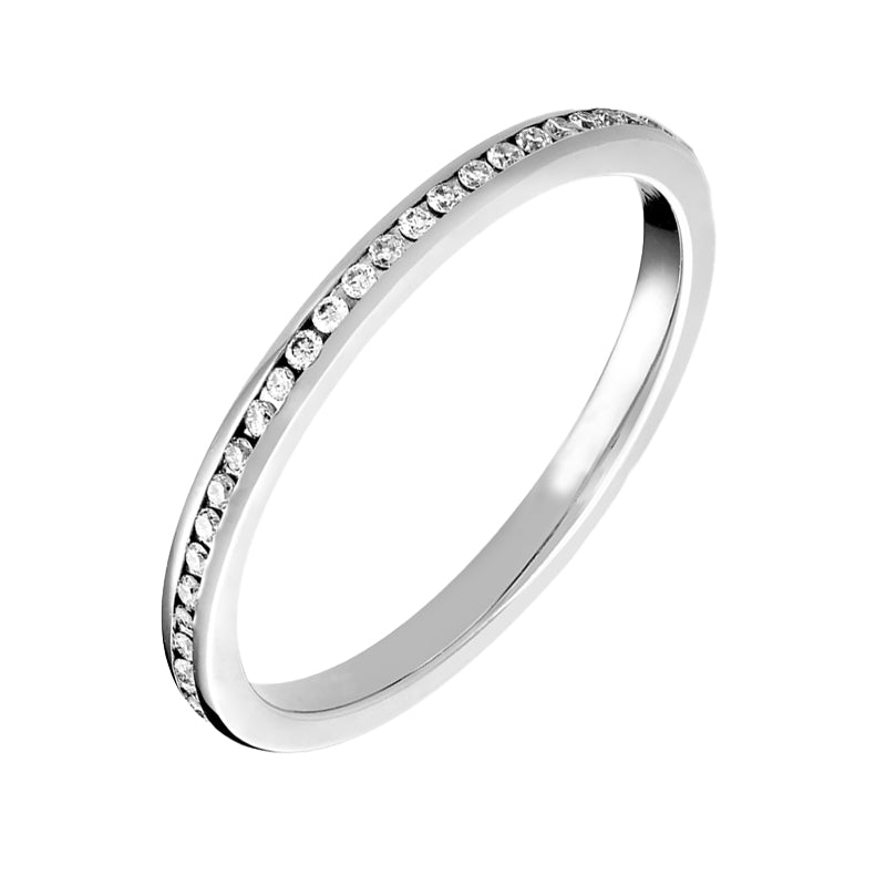 18ct White Gold Diamond Channel Set Wedding Full Eternity Ring BNN-541 ...