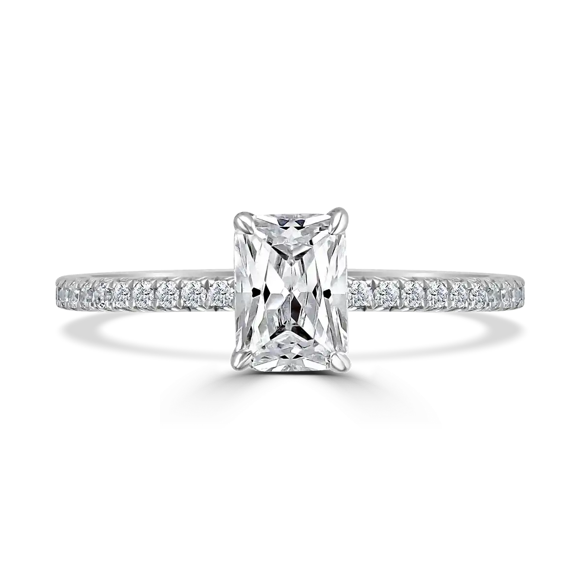 Platinum 1ct Radiant Cut Laboratory Grown Diamond Solitaire With ...
