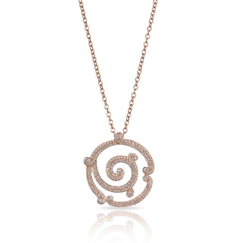 Faberge Rococo 18ct Rose Gold Diamond Lace Pendant D 560PE1210 | C W ...