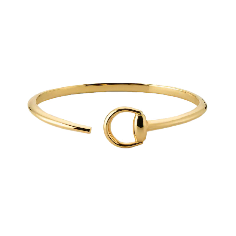 Gucci Horsebit 18ct Yellow Gold Bangle YBA795810001 | C W Sellors Fine ...